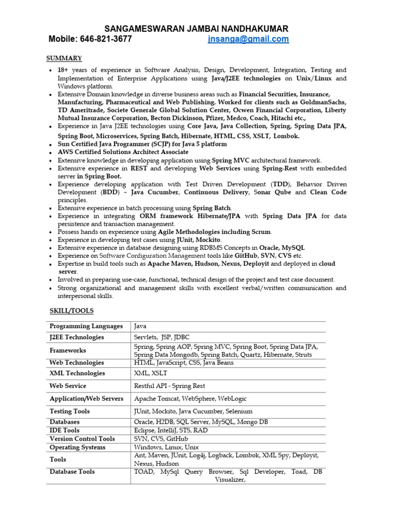 Sangameswaran | PDF | Spring Framework | Java (Programming Language)