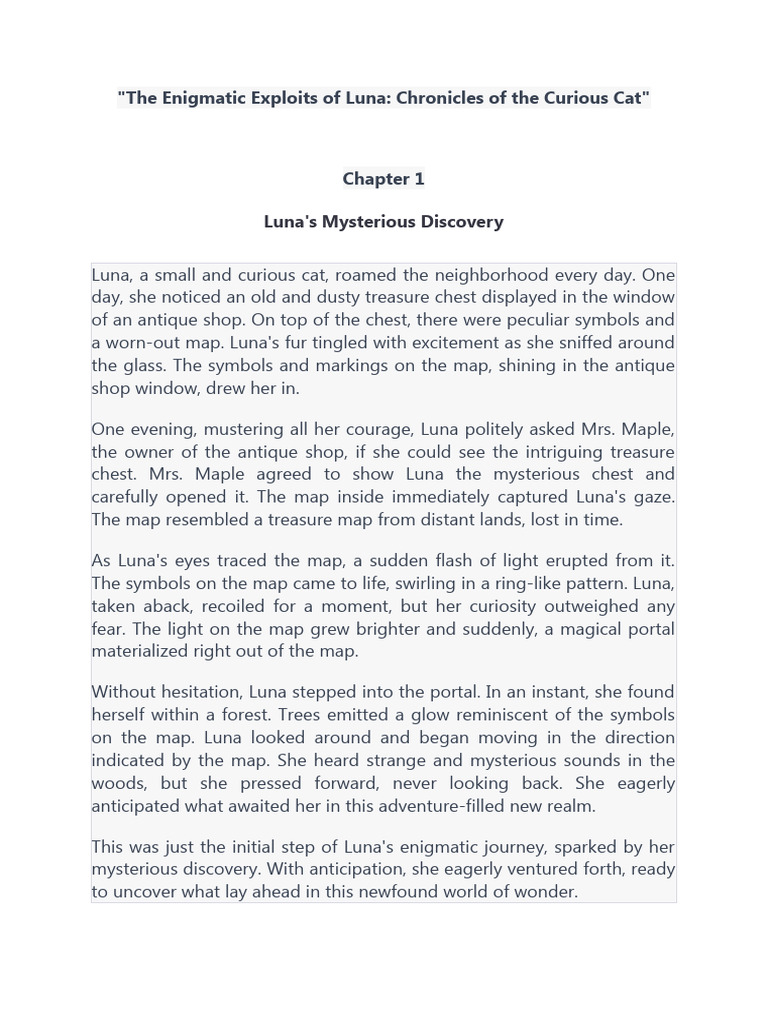 The Enigmatic Exploits of Luna | PDF | Moon | Stars