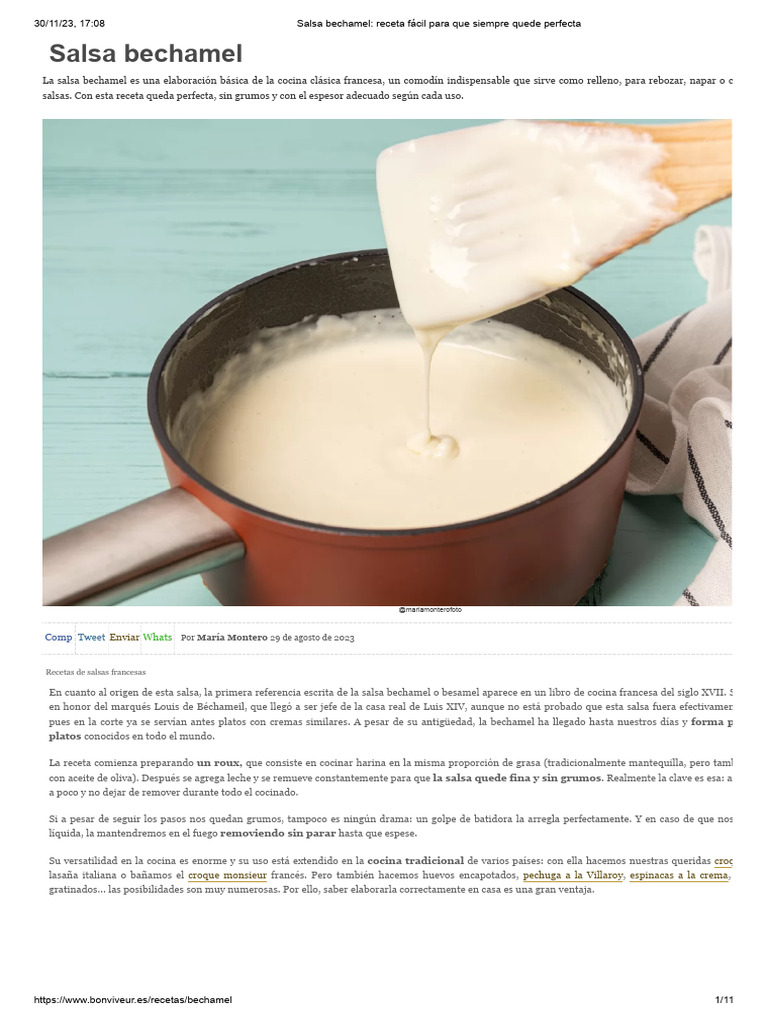 Bechamel FR | PDF | Alimentos | Cocina