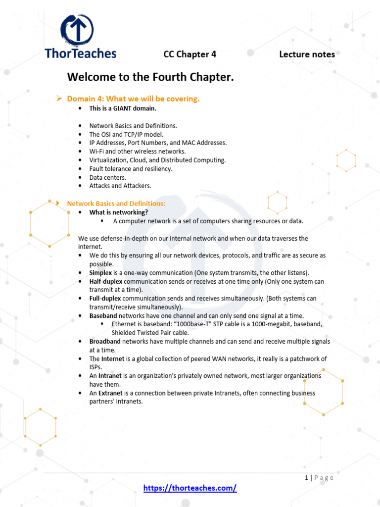 001 2023 CC Domain 4 Study Guide by ThorTeaches - Com v1.1 | PDF ...