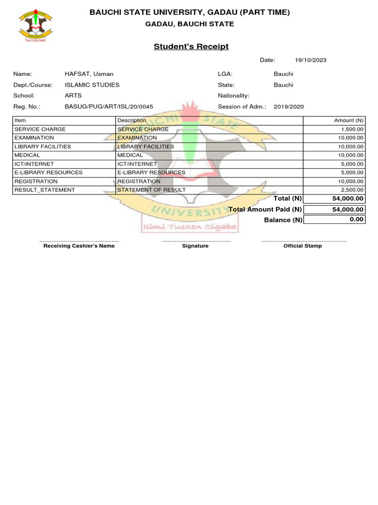 Basug Pug Art Isl 20 0045 Receipt | PDF