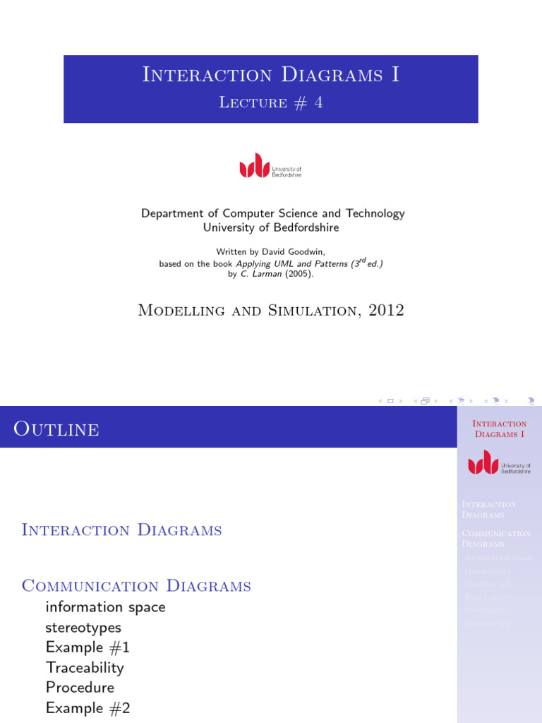 l4 Interactiondia | PDF | Unified Modeling Language | Class (Computer Programming)