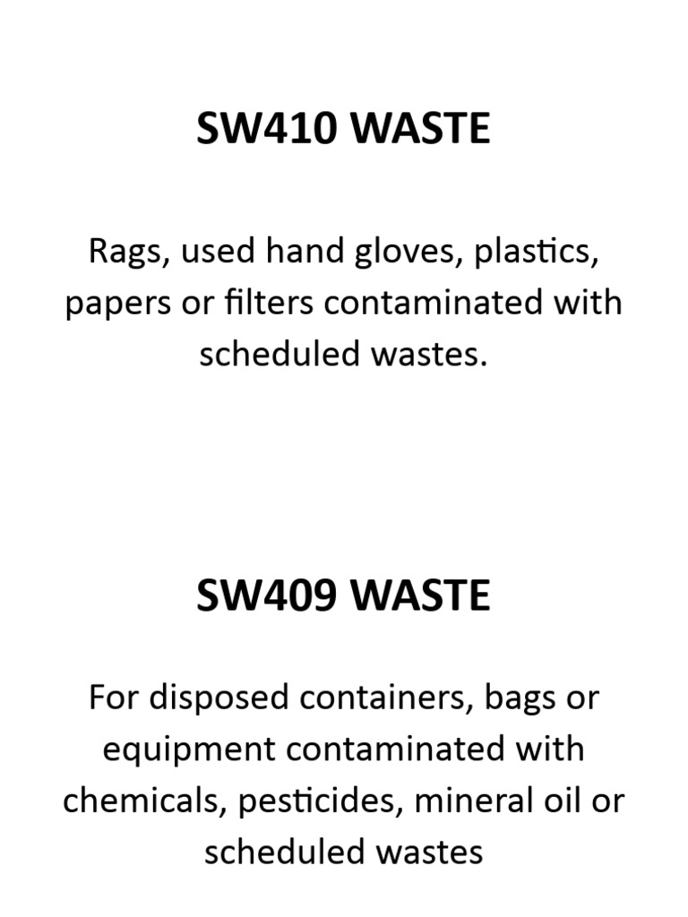 Sw410 Waste | PDF