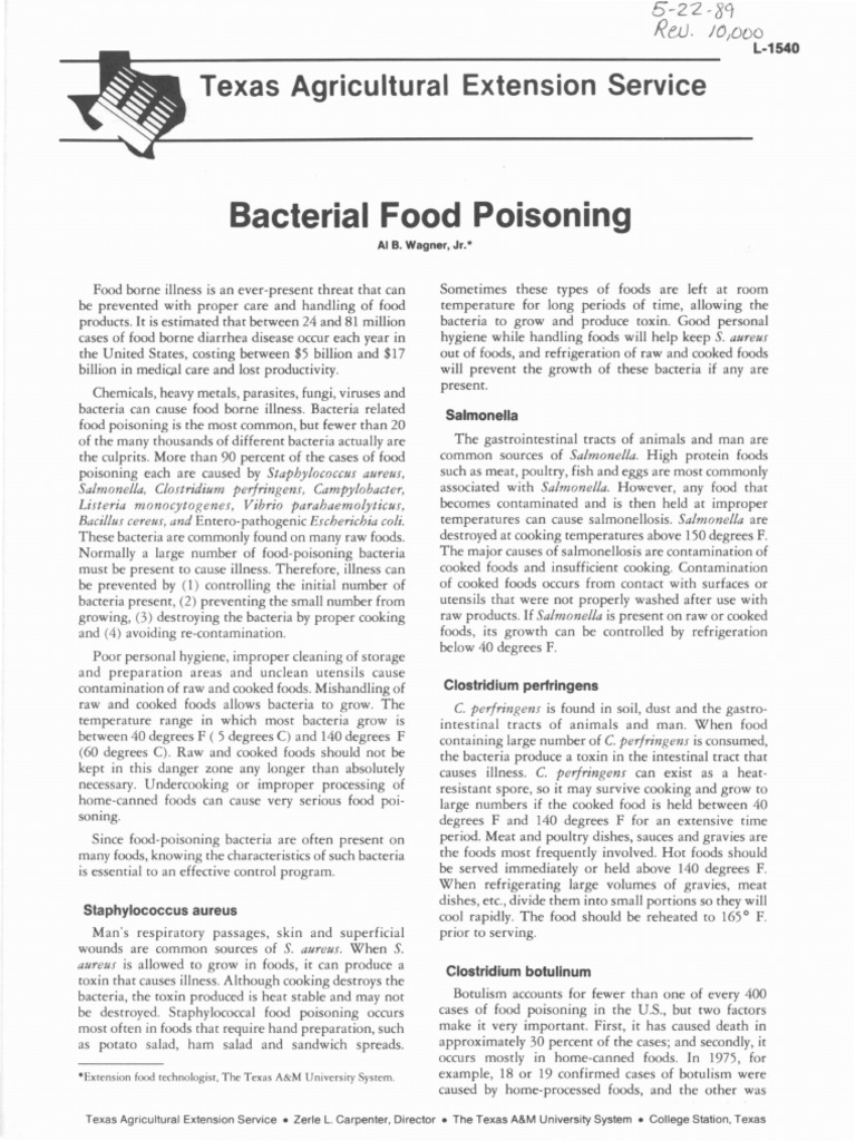 1914 Paper of Food Poisoning | PDF | Foodborne Illness | Cooking
