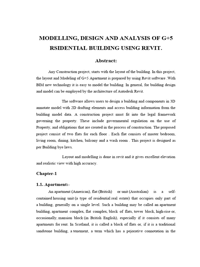B-4. Modelling of G+5 Residential Building Using Revit | PDF ...