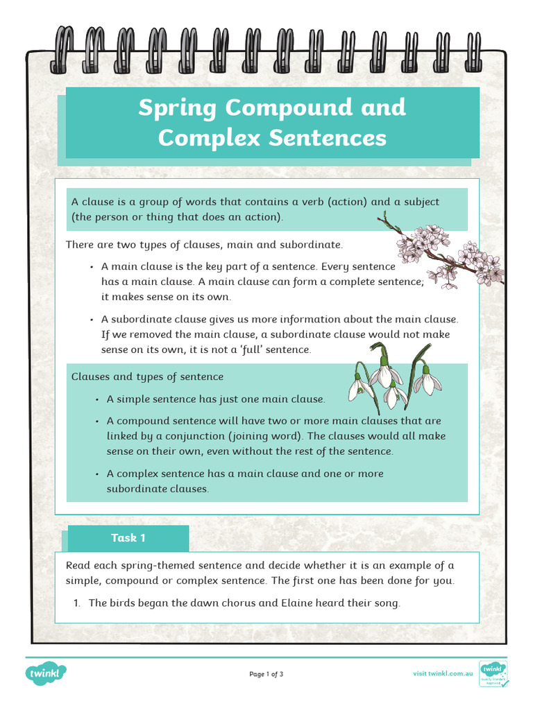 Compound and Complex Sentence | PDF | Sentence (Linguistics) | Semantics