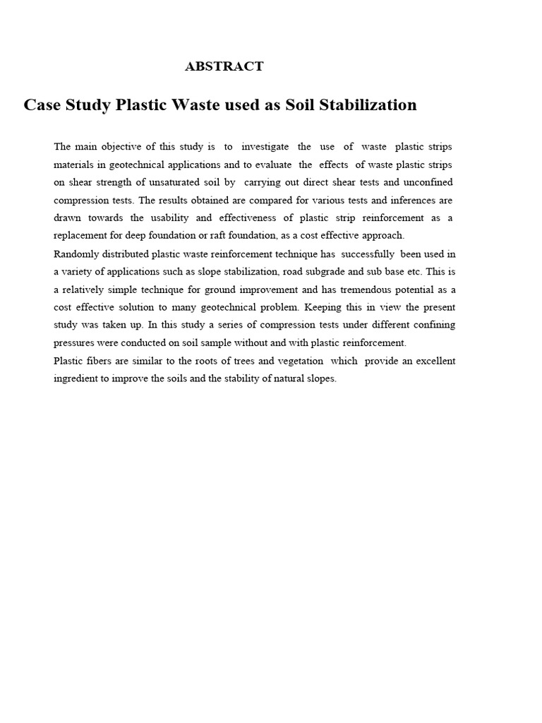 B-6. Case Study Plastic Waste Used As Soil Stabilization | PDF ...