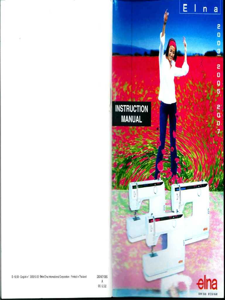 Elna 2003/2005/2007 Sewing Machine Instruction Manual | PDF