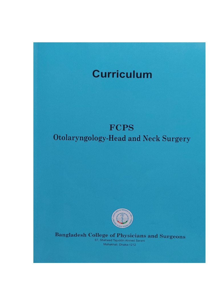 Otolaryngology-Head & Neck Surgery Syllabus (BCPS) | PDF | Human Nose | Anatomy