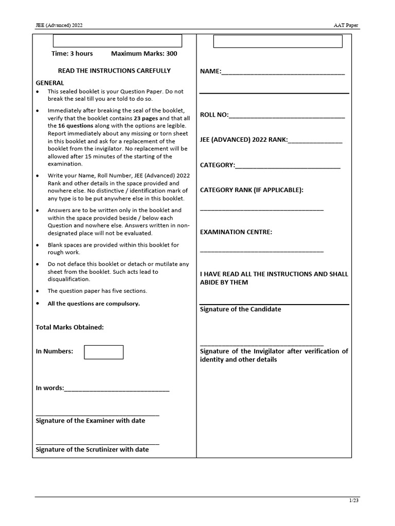 Aat 2022 | PDF | Shape