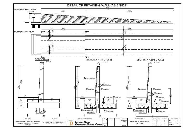 02.retaining Wall Drawing | PDF