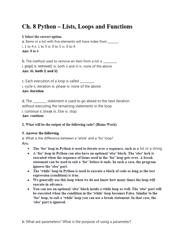 VIII Notebook and Workbook | PDF | Control Flow | Parameter (Computer Programming)
