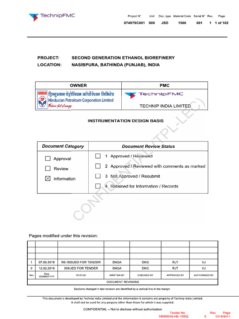 1. Instrumentation Design Basis (1) | PDF