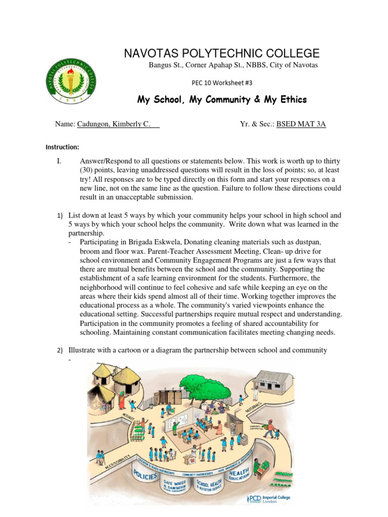 PEC 10 Worksheet 2 Cadungon | PDF | Teachers | Cognition