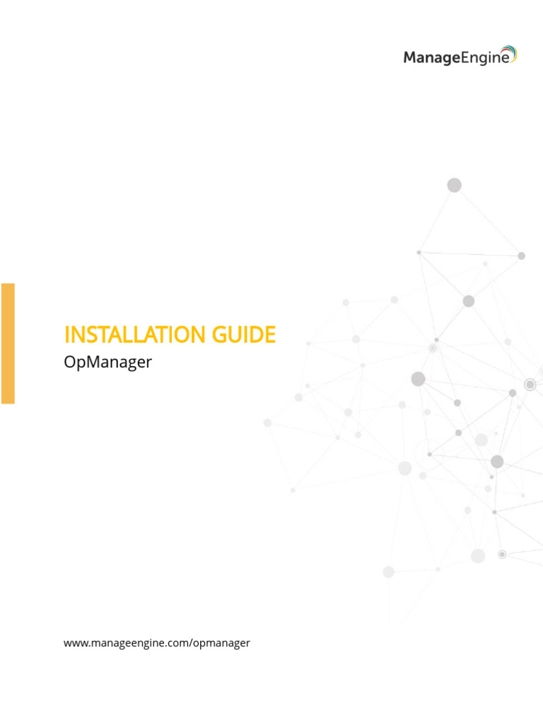 OpManager_Installation_Guide | PDF | Server (Computing) | Databases
