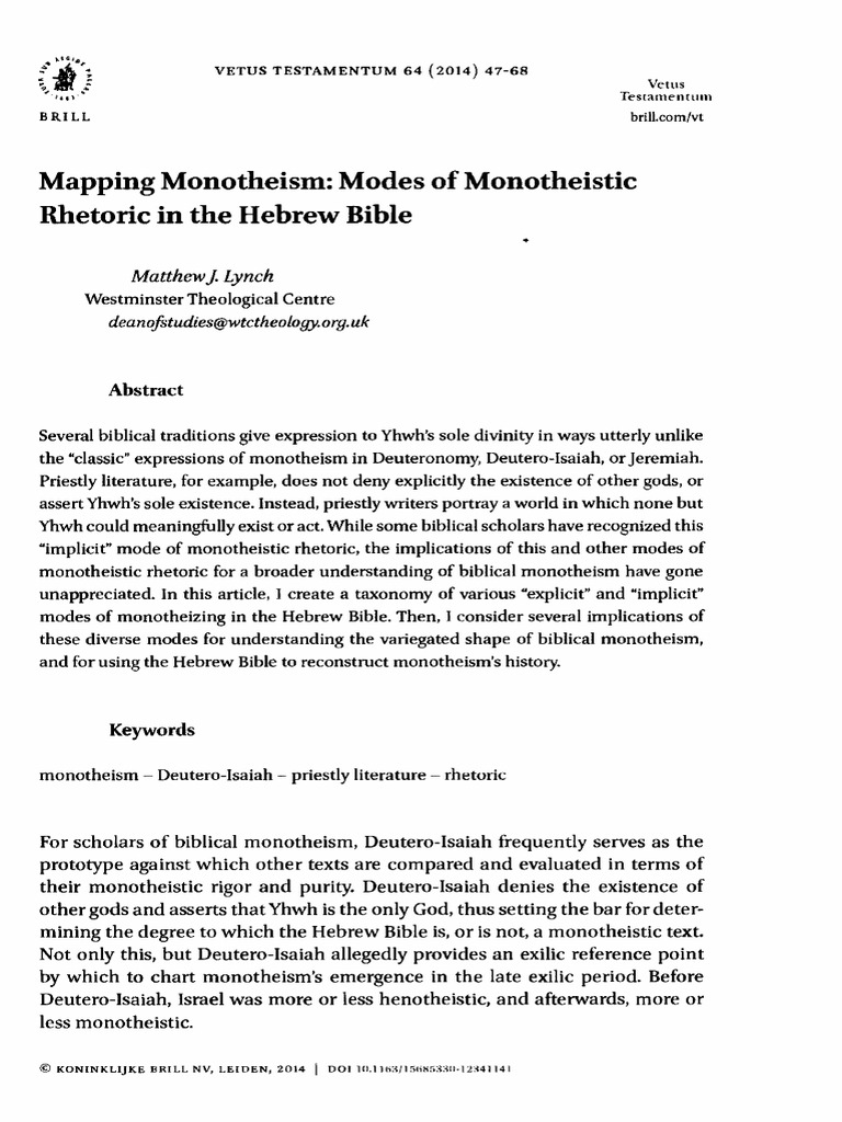 Mapping Monotheism | PDF | Monotheism | God