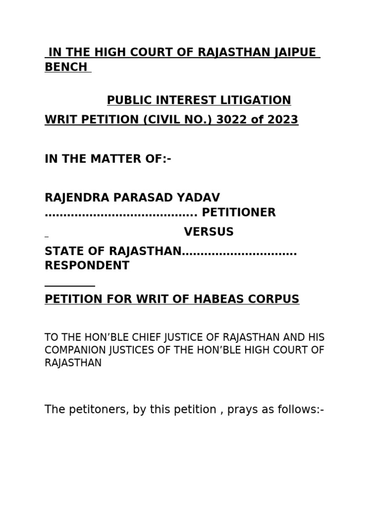 Public Interest Litigation (Pil) | PDF | Detention (Imprisonment ...