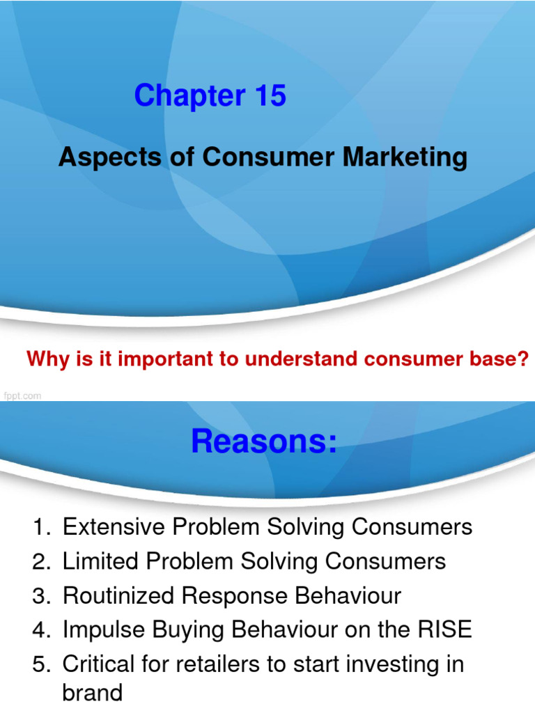 MCB Chapter 15 Aspects of Consumer Marketing | PDF | Consumer Behaviour | Marketing