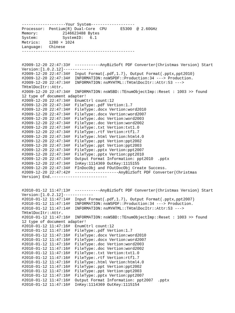 Log | PDF | File Format | Computer Science