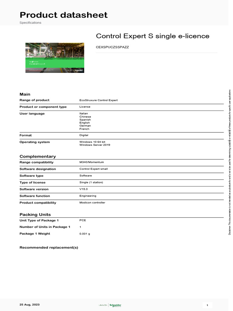 EcoStruxure Control Expert (Unity Pro) - CEXSPUCZSSPAZZ | PDF