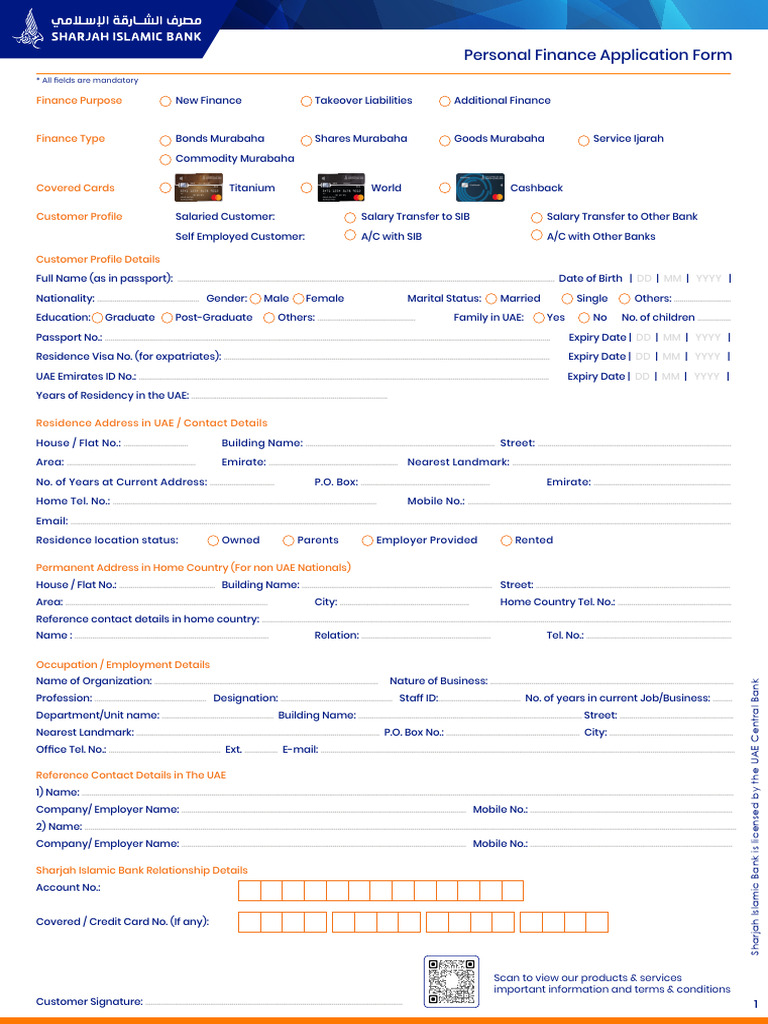 Personal Finance Application Form 2023 - English-----new sep2023 | PDF ...