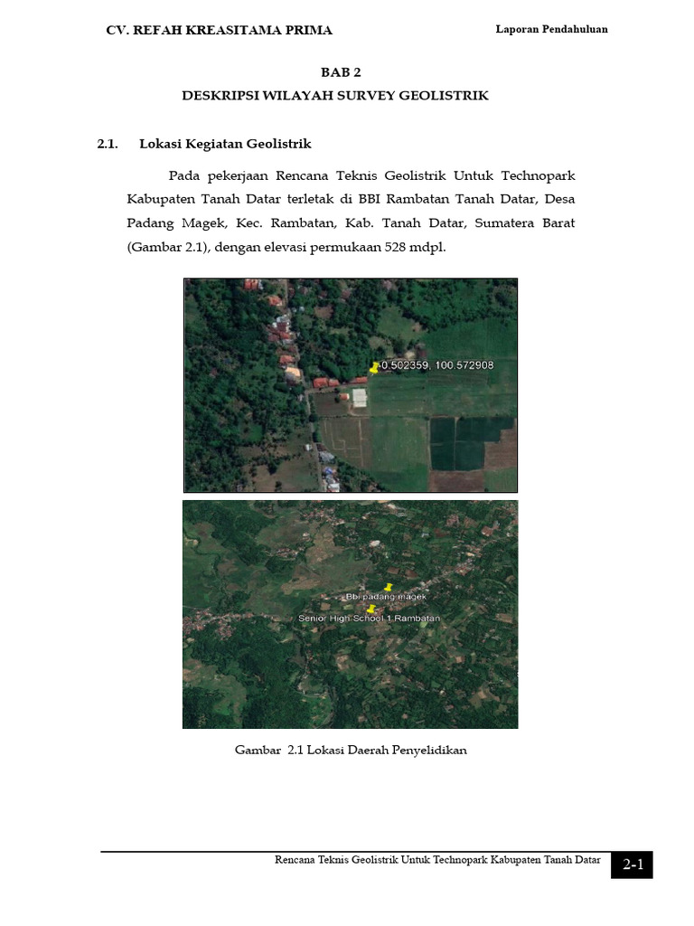 BAB 2 Deskripsi Wilayah Survey Geolistrik | PDF
