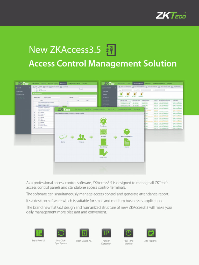 New Zkaccess3.5: Access Control Management Solution | PDF | Access Control | Computer Architecture
