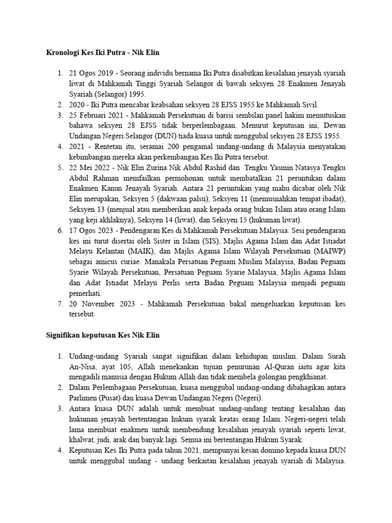 Catatan Kes Nik Elin | PDF