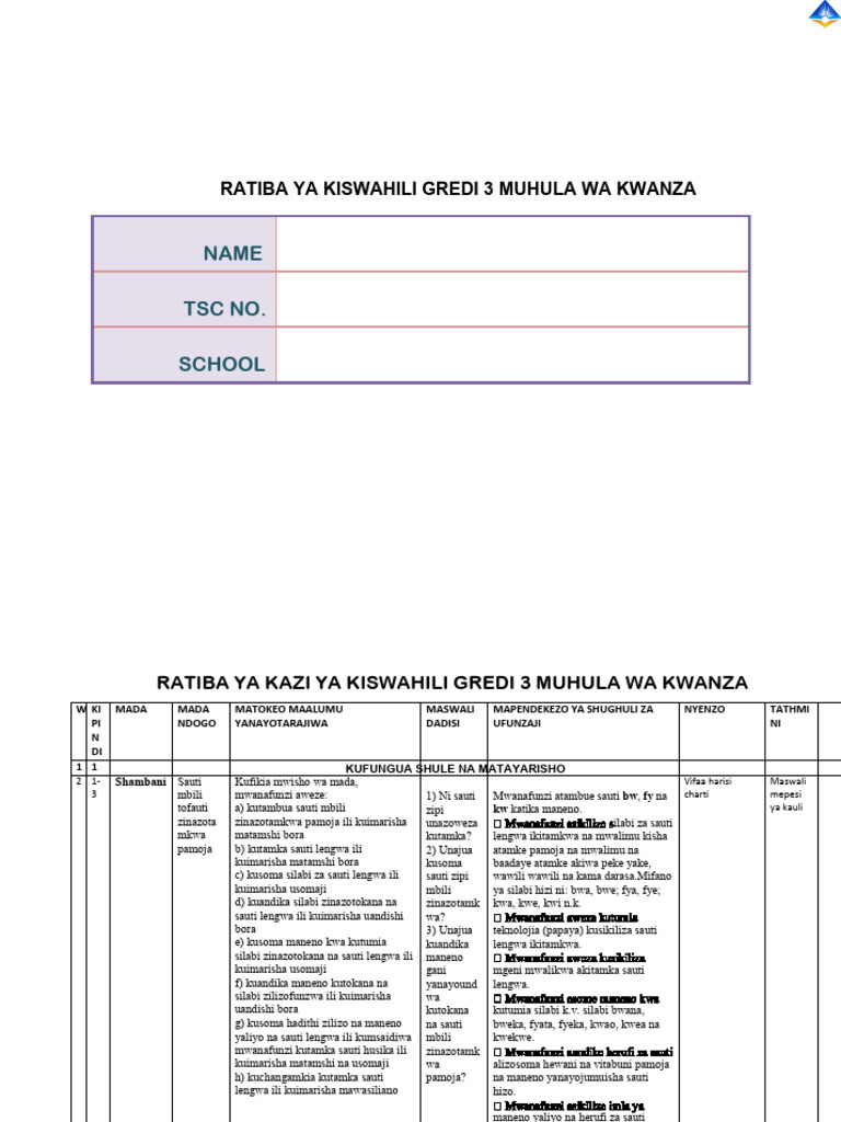 KIS GRADE 3 TERM 1 | PDF