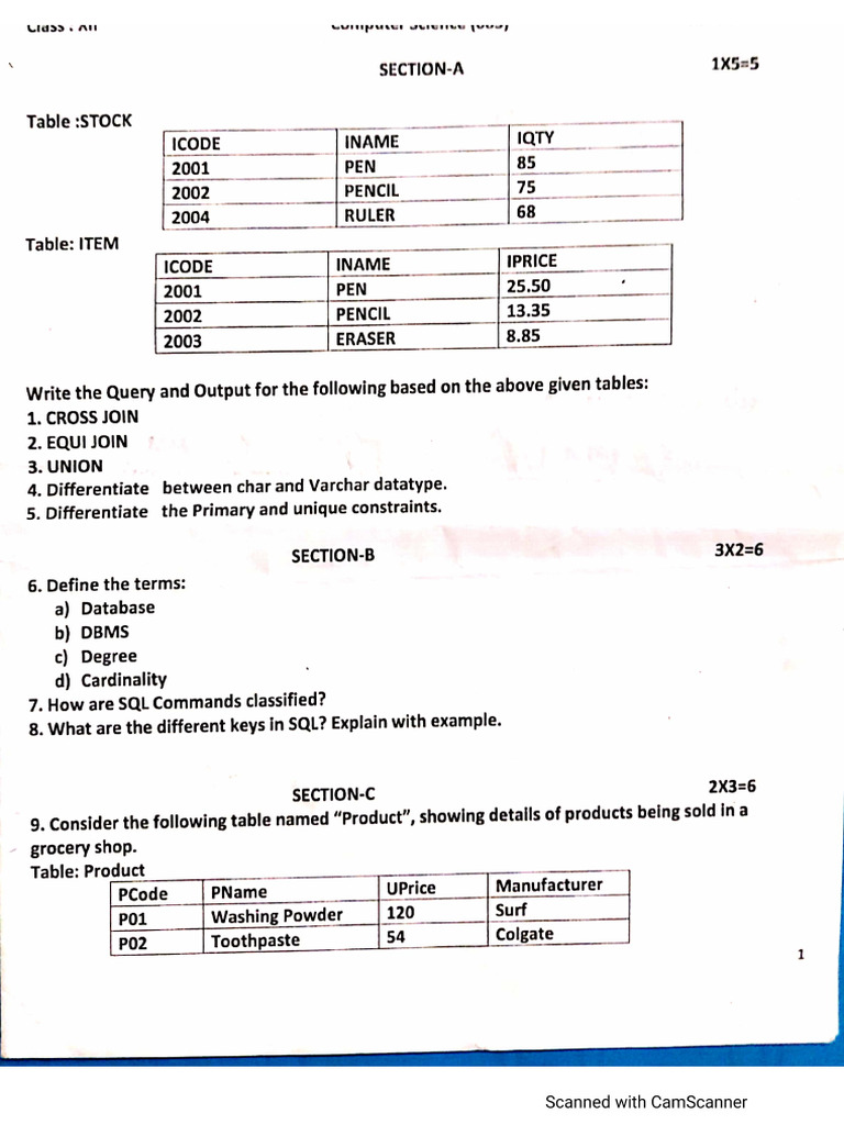 Worksheet 2 - SQL | PDF