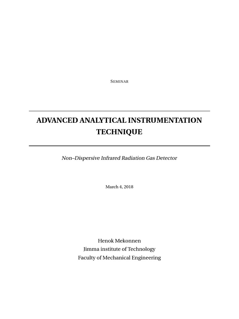 Advance Analytical Instrumentaion Technique | PDF | Infrared | Infrared ...