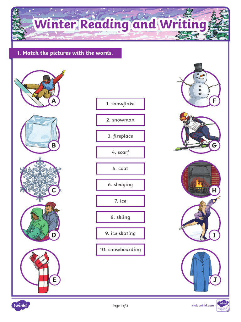 Esl Winter Reading and Writing Worksheet Ver 1 | Download Free PDF ...