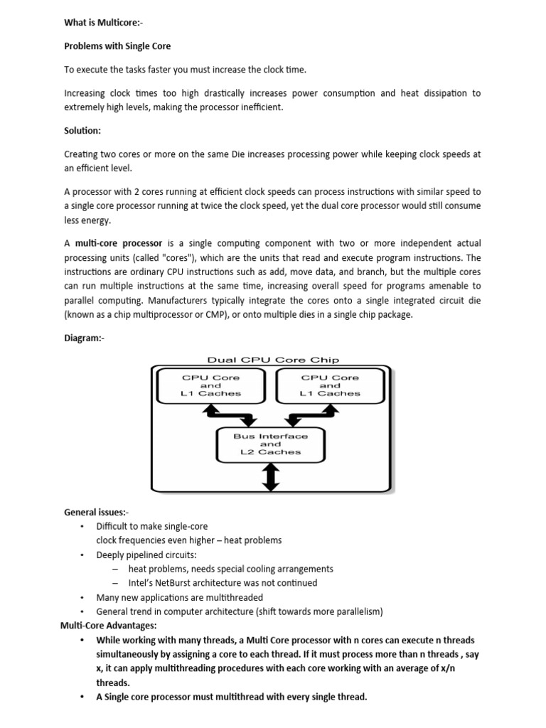 Multicore Pdf Multi Core Processor Central Processing Unit