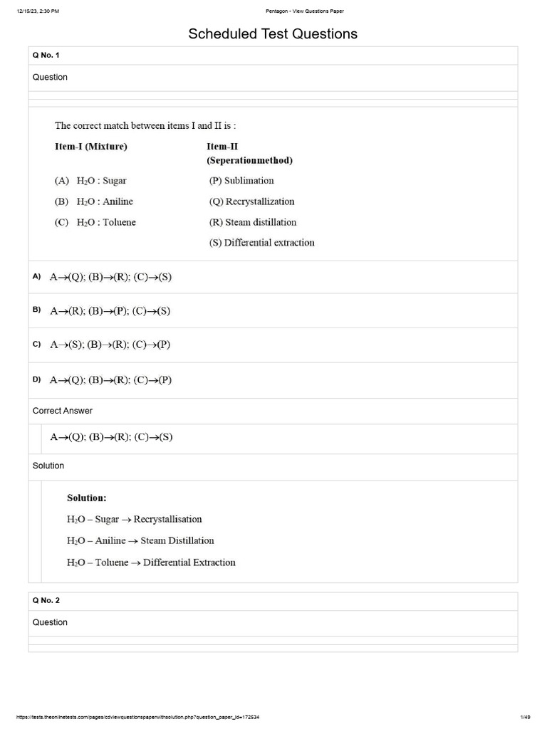 Pentagon - View Questions Paper | PDF