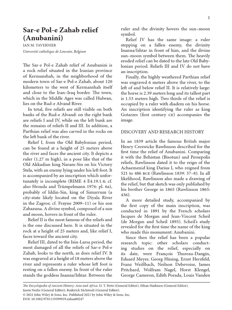 The Encyclopedia of Ancient History-2021-Tavernier-Sar e Pol e Zahab ...