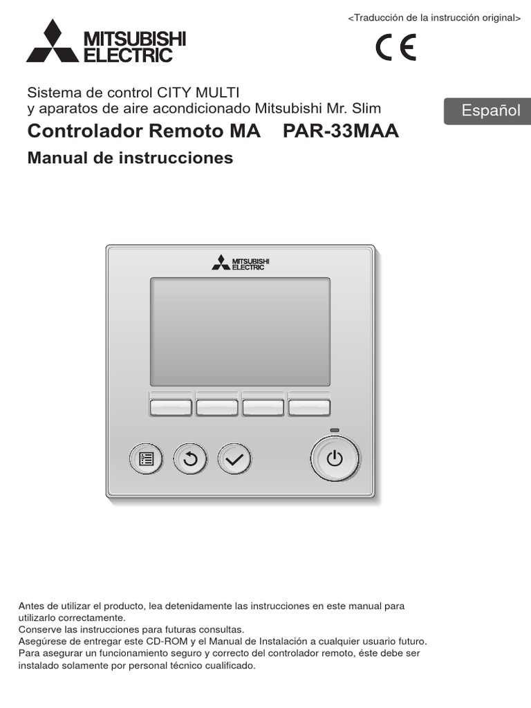 Manual de Instrucciones PAR-33MAA | PDF