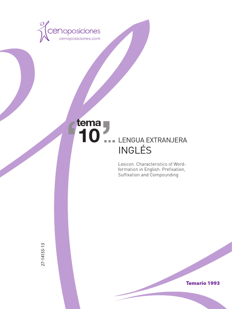 Tema 10 CEN - Lexicon | PDF | Word | Morphology (Linguistics)