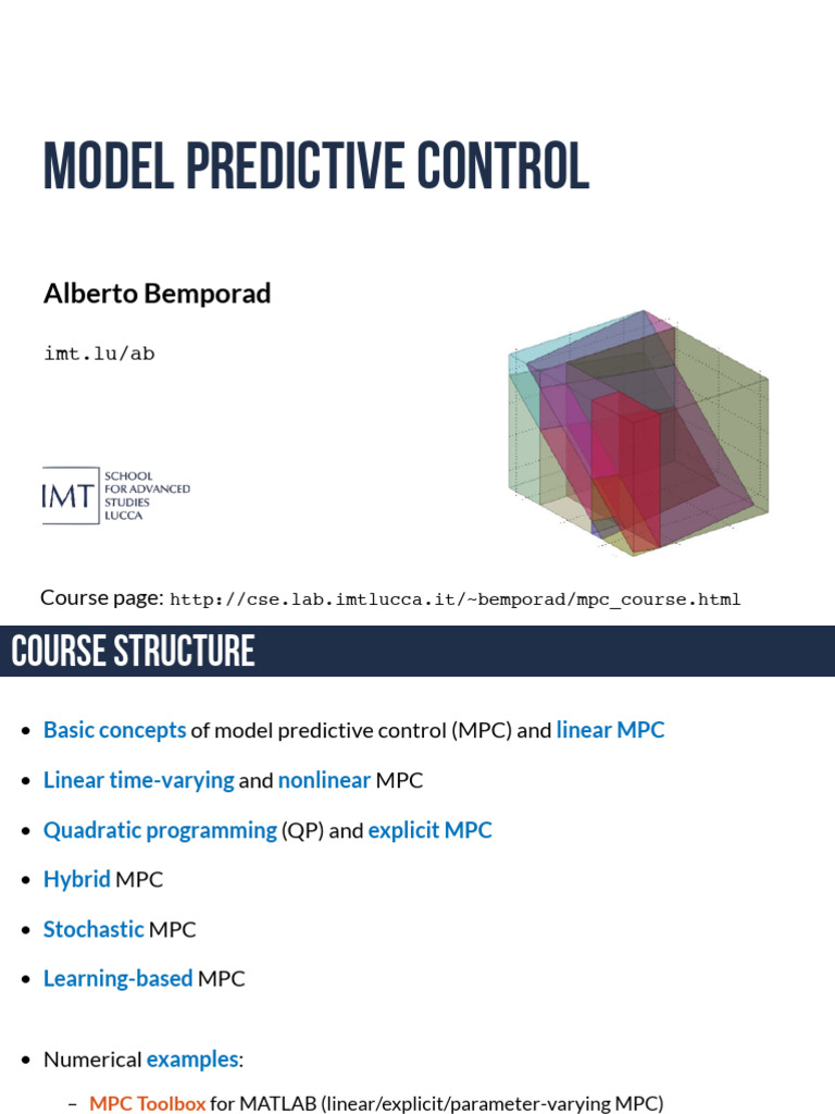 1 Linear MPC | Download Free PDF | Computer Science | Applied Mathematics 1 Linear MPC | Download Free PDF | Computer Science | Applied Mathematics