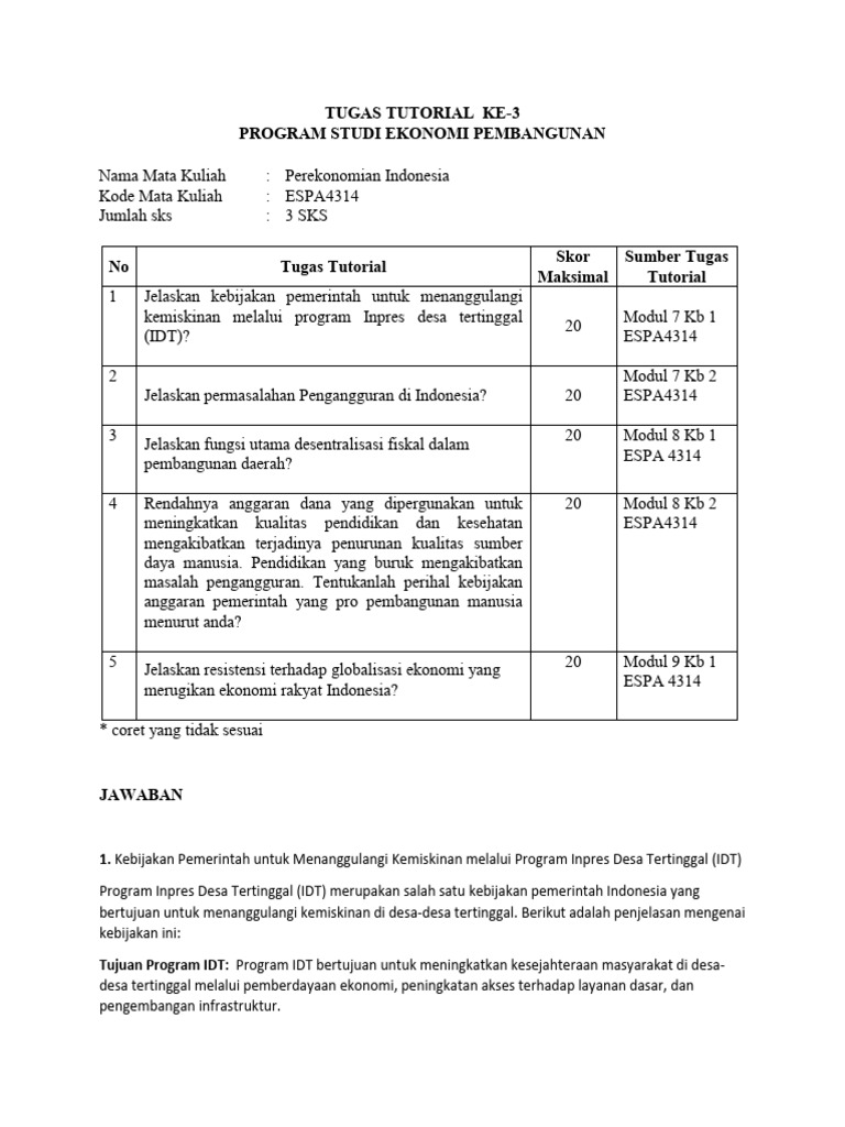 Tugas3 048833709 Rizkidwiputra Espa4314 | PDF