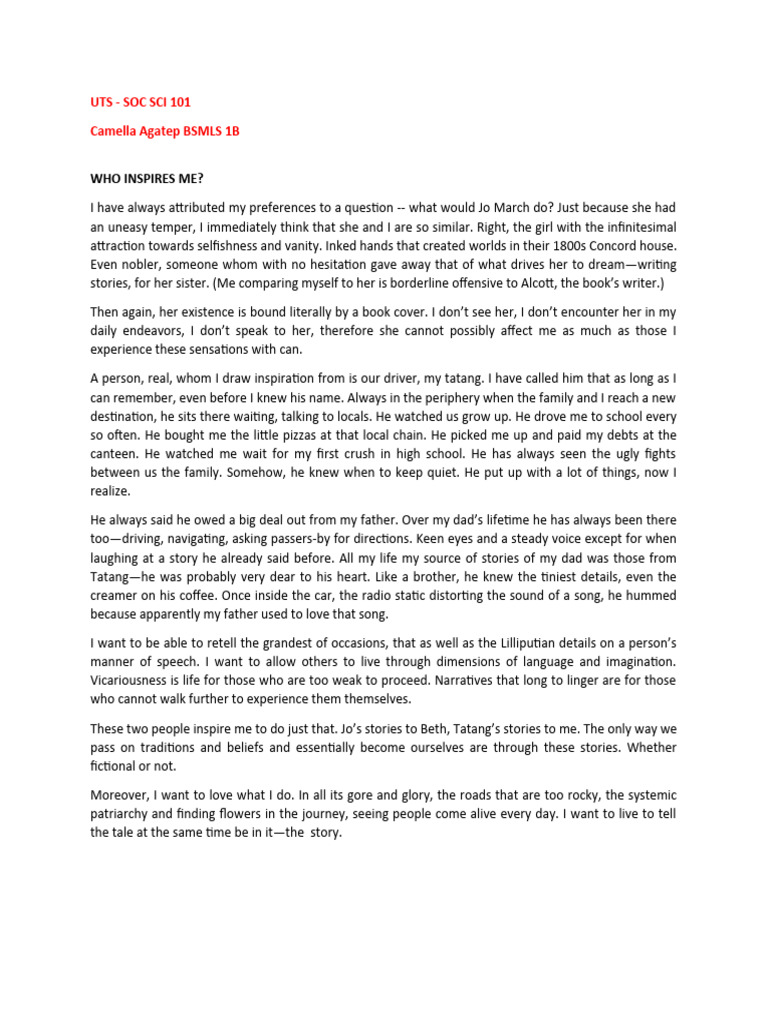 Essay - Soc Sci 101 | PDF