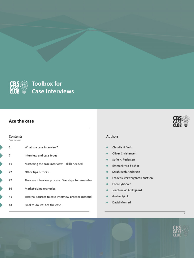 CBS Case Club - Case Interview Handbook | PDF | Value Chain | Profit ...