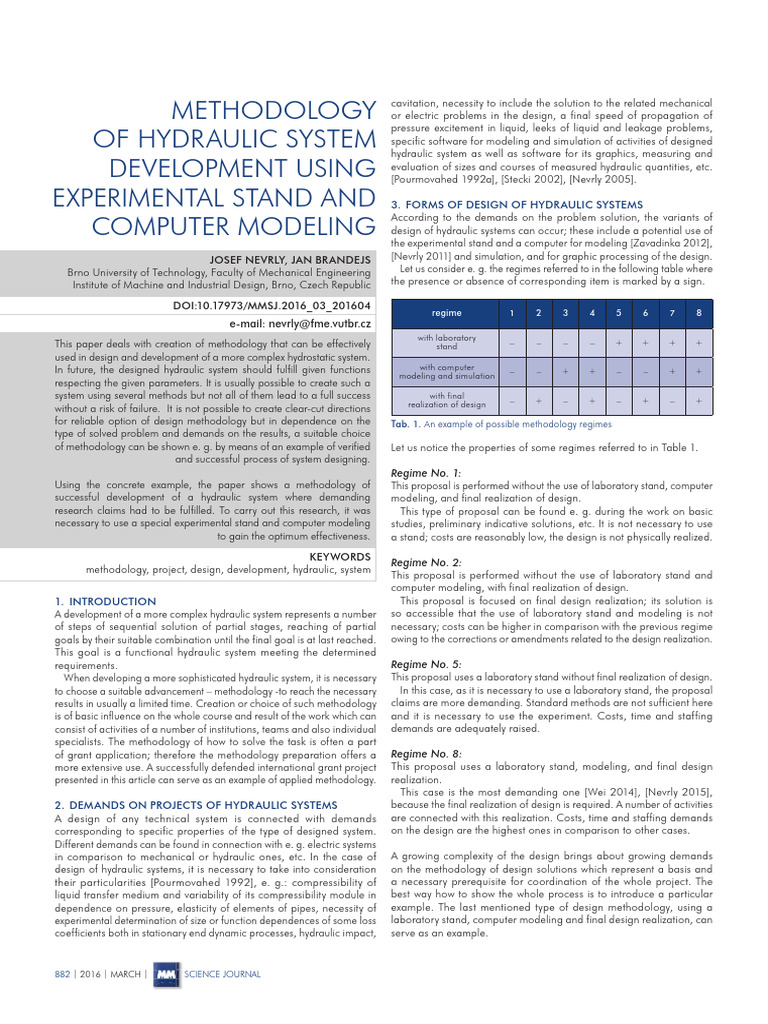 Mmscience - 2016 03 - Methodology of Hydraulic System Development Using ...