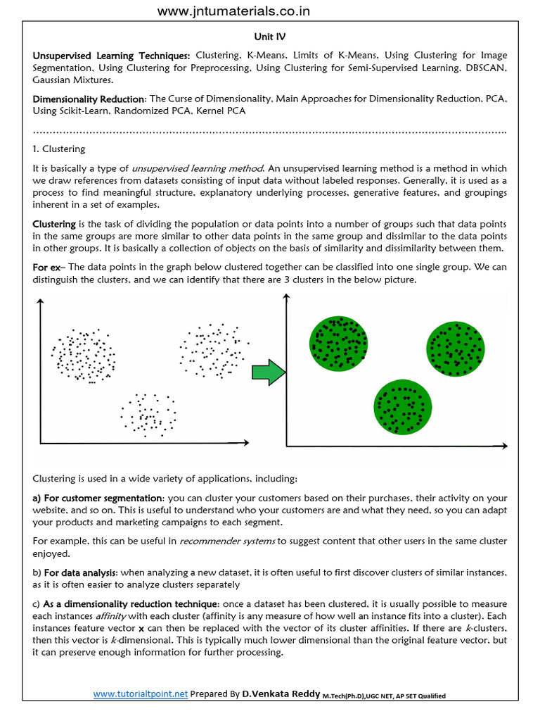 Jntuk R20 ML Unit-Iv | PDF