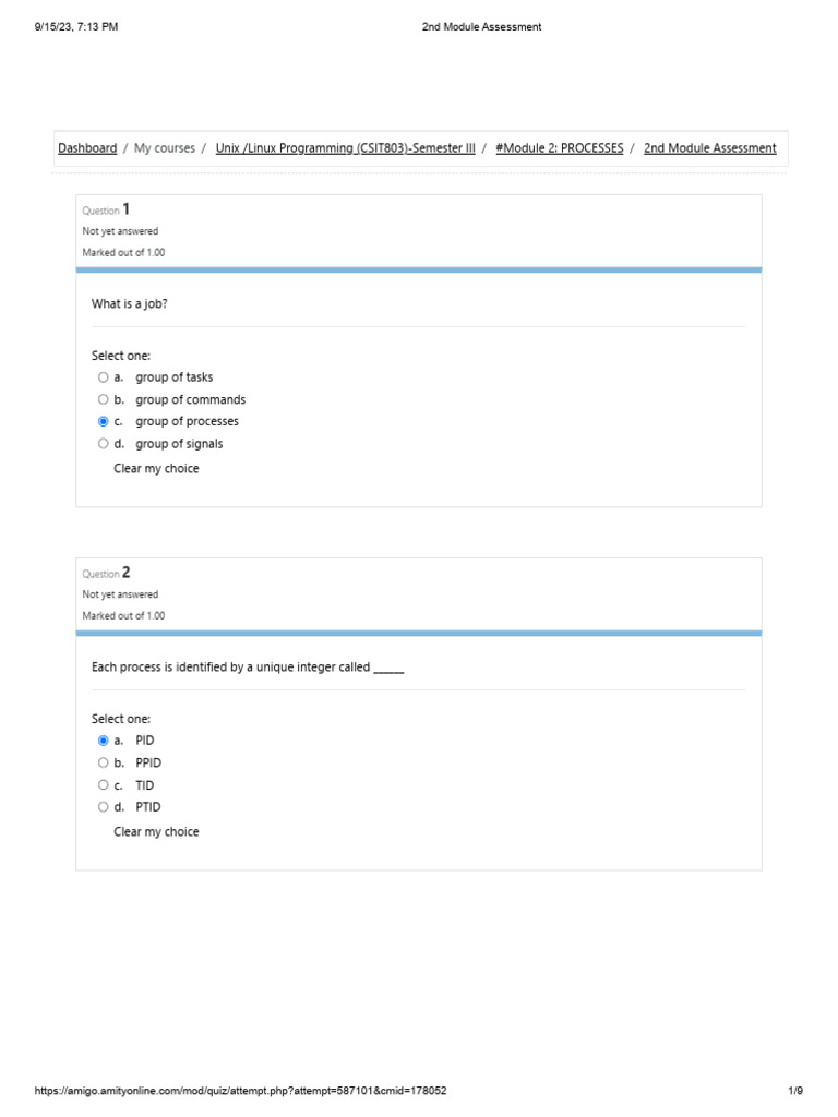 2nd Module Assessment (24 Marks) Unix Linux Programming (CSIT803) - Semester III | PDF | Unix ...