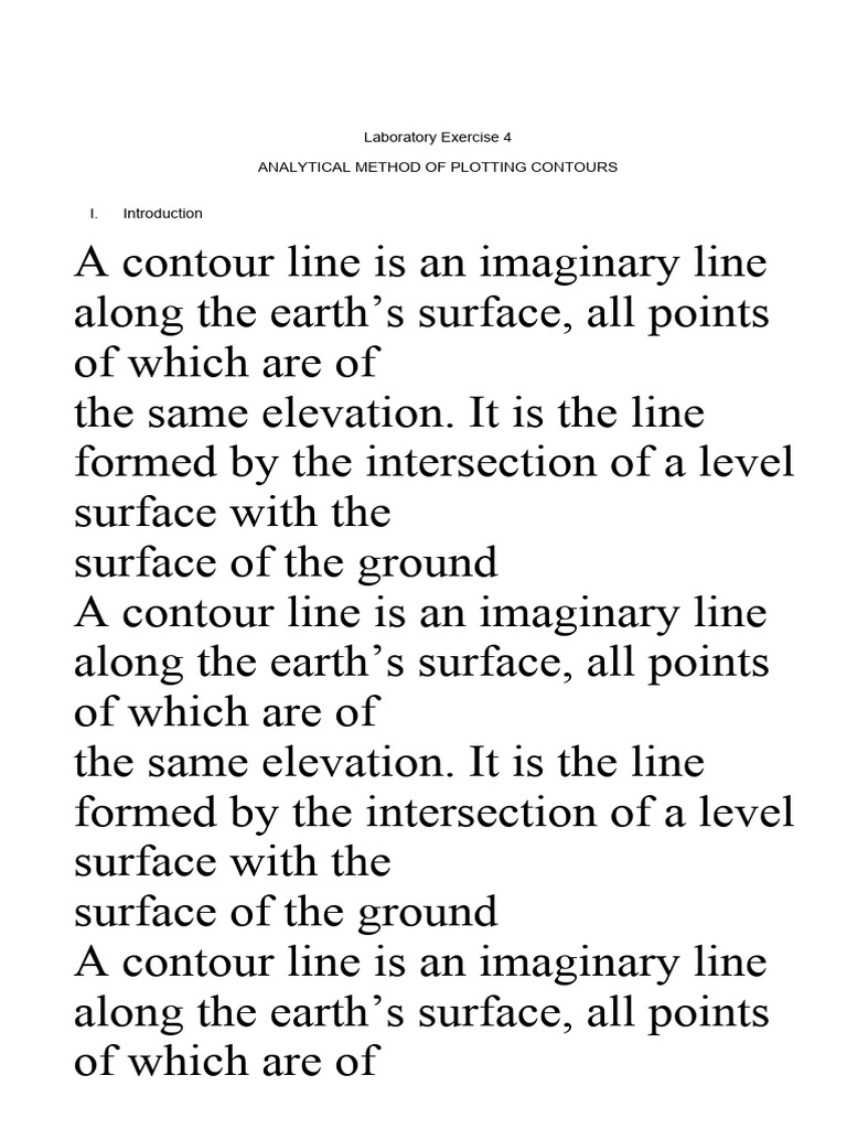 Analytical Method of Plotting Contours | PDF | Contour Line | Chess Analytical Method of Plotting Contours | PDF | Contour Line | Chess