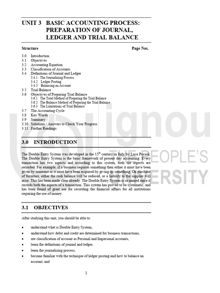 Block-1 UNIT 3 | PDF | Debits And Credits | Business
