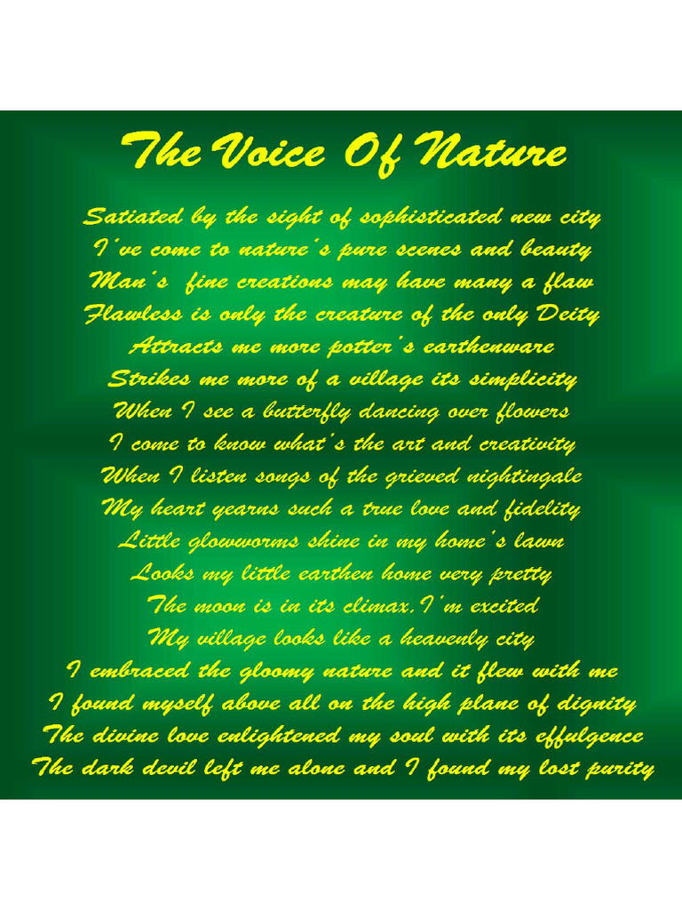 The Voice of Nature | PDF
