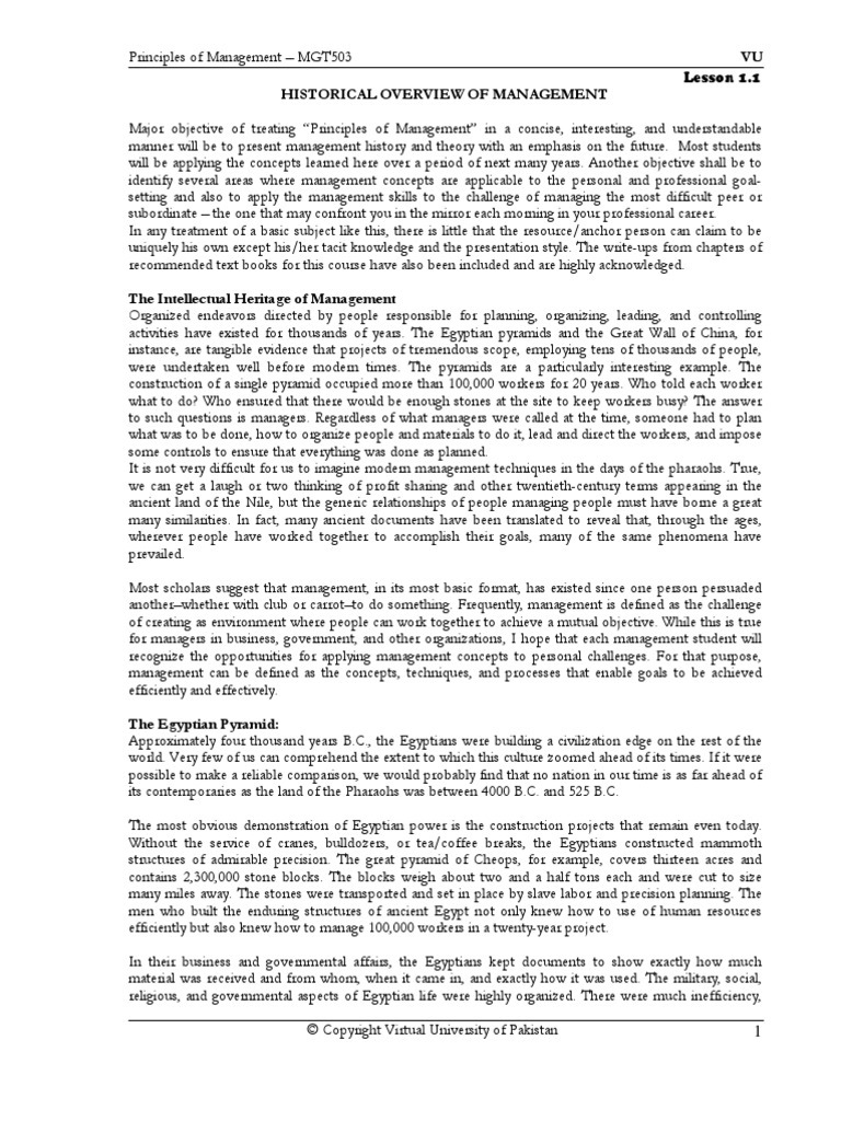 Principles of Management | PDF