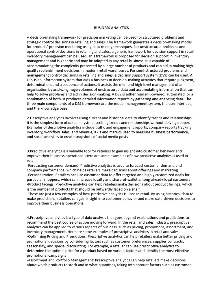 business analytics-20231124031003 | PDF | Analytics | Retail