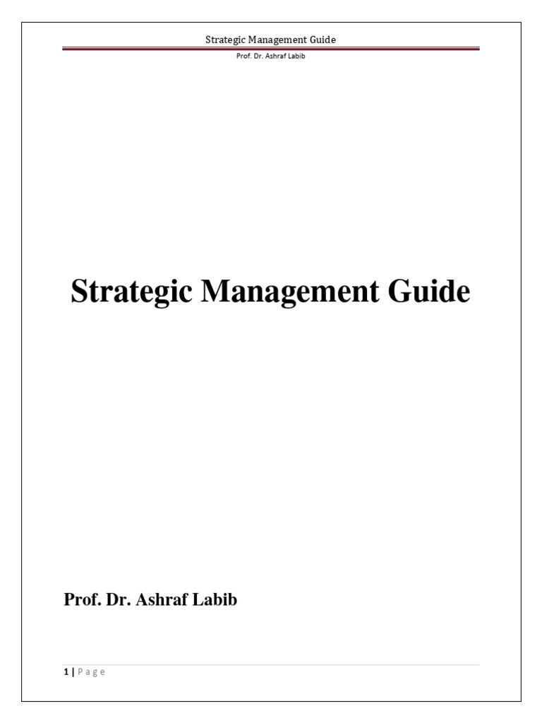 Strategic Guide 18 | PDF | Strategic Management | Internal Control